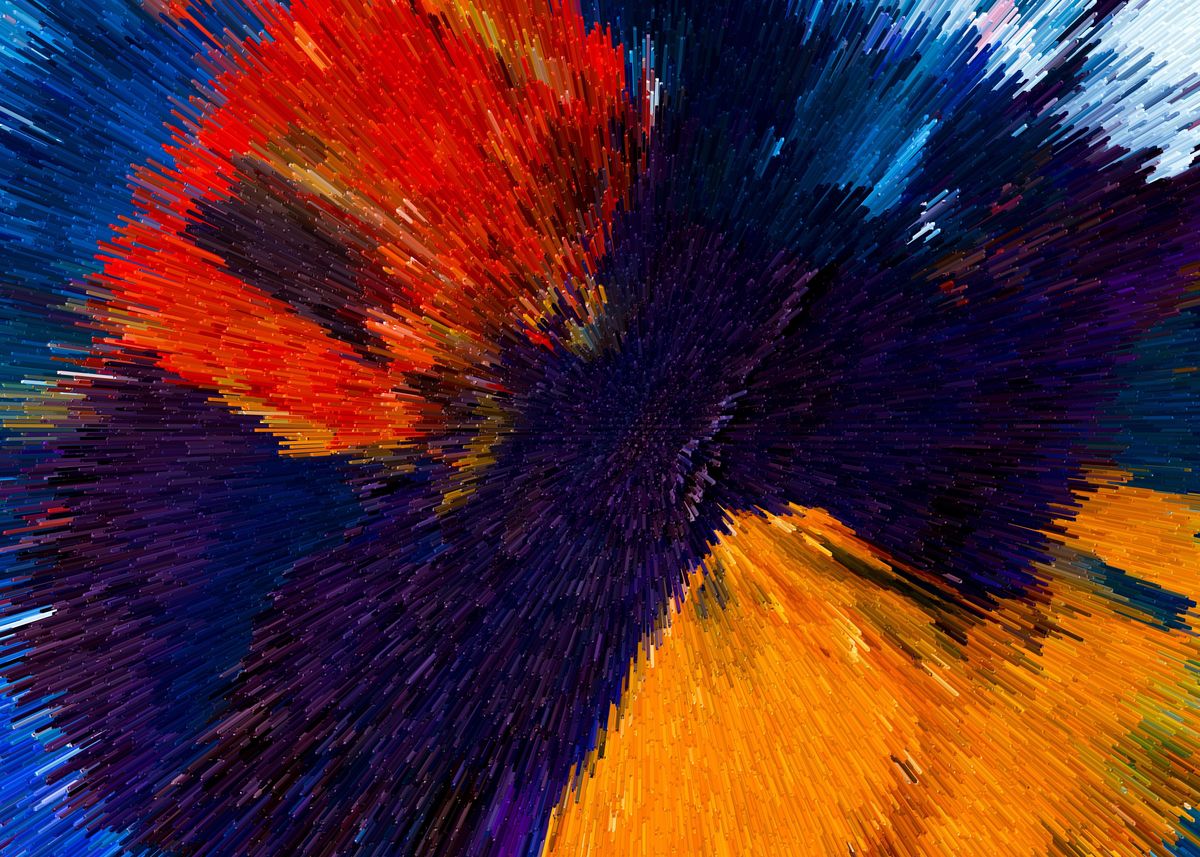 'Explosion Acrylic Painting' Poster, picture, metal print, paint by ...