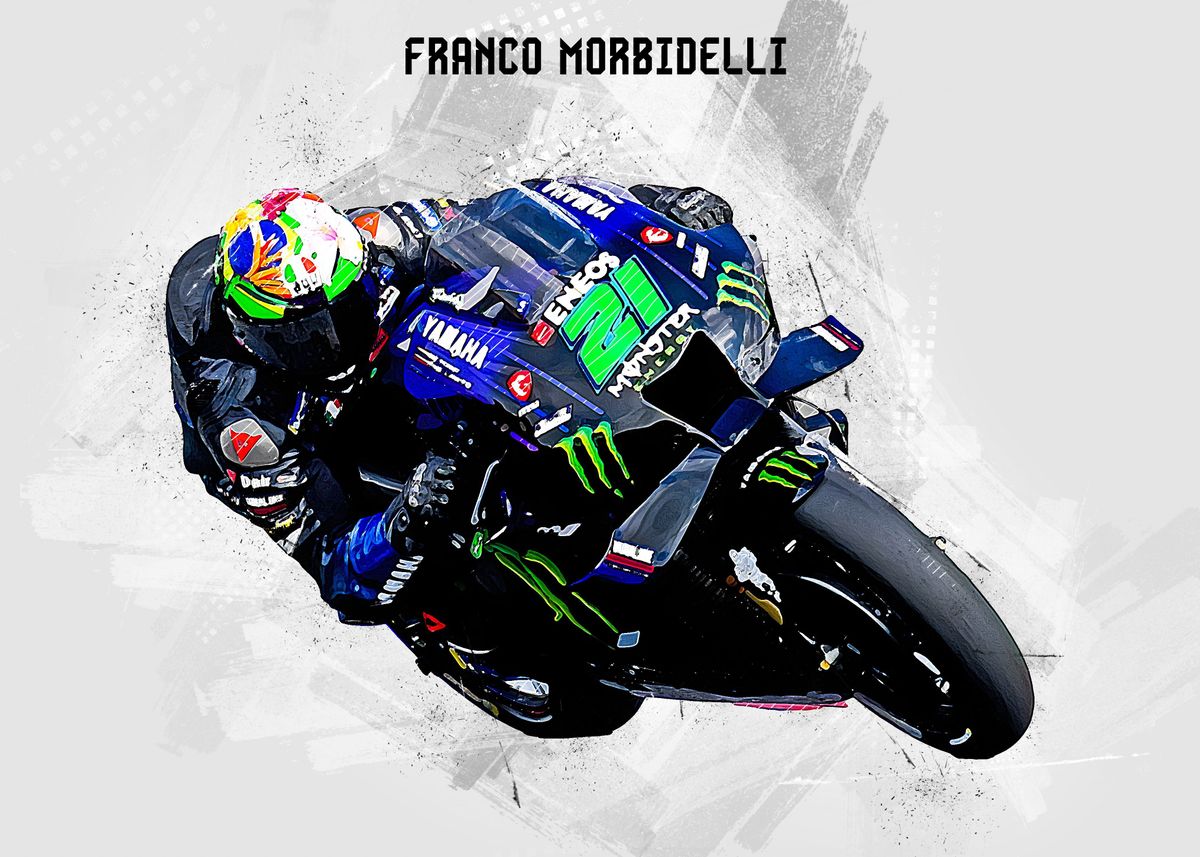 'Rider Franco Morbidelli' Poster, picture, metal print, paint by Benny ...