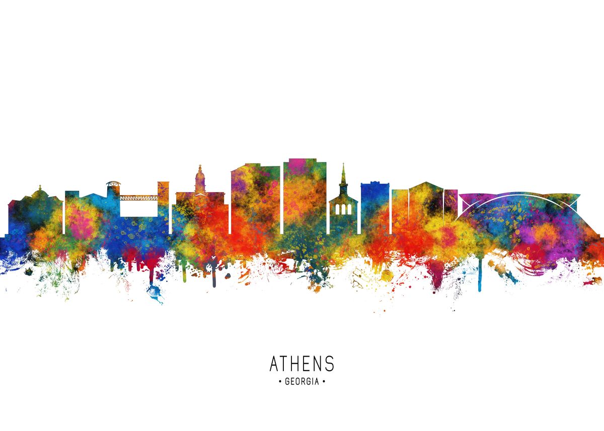 'Athens Georgia Skyline' Poster by Towseef Dar | Displate