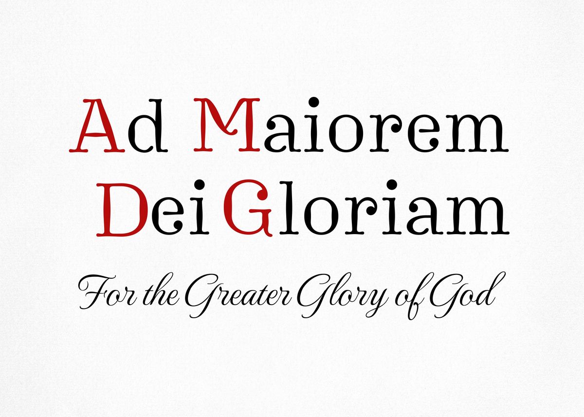 'Jesuit Motto Latin Phrase' Poster, picture, metal print, paint by ...