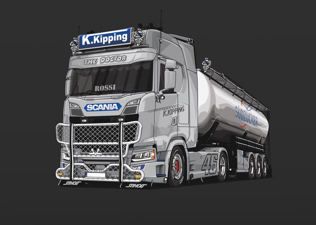 'Scania Super R730 S222' Poster, picture, metal print, paint by ...