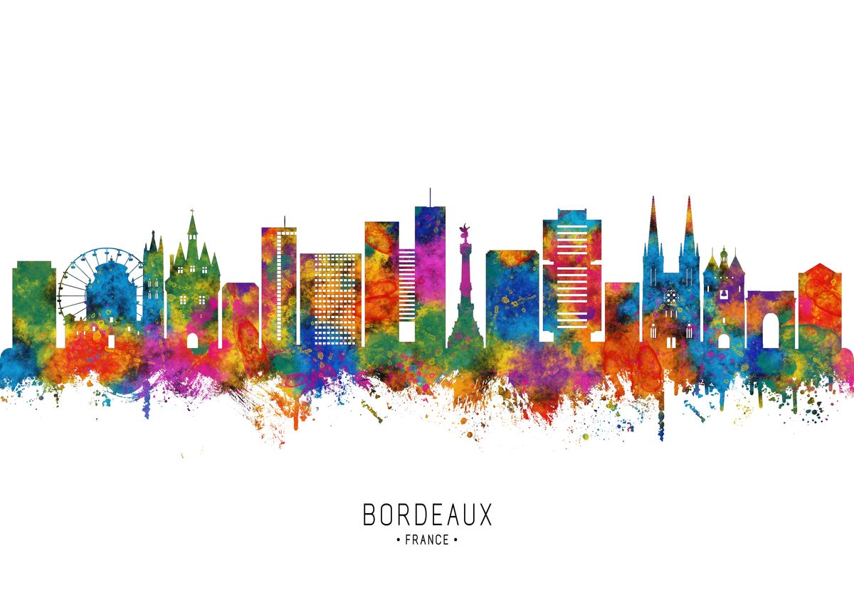 'Bordeaux France Skyline' Poster by Towseef Dar | Displate