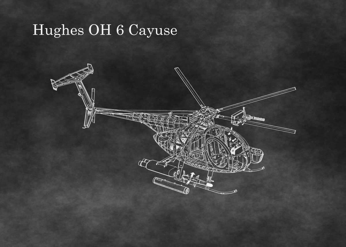 'Hughes OH 6 Cayuse ' Poster, picture, metal print, paint by Eng ...