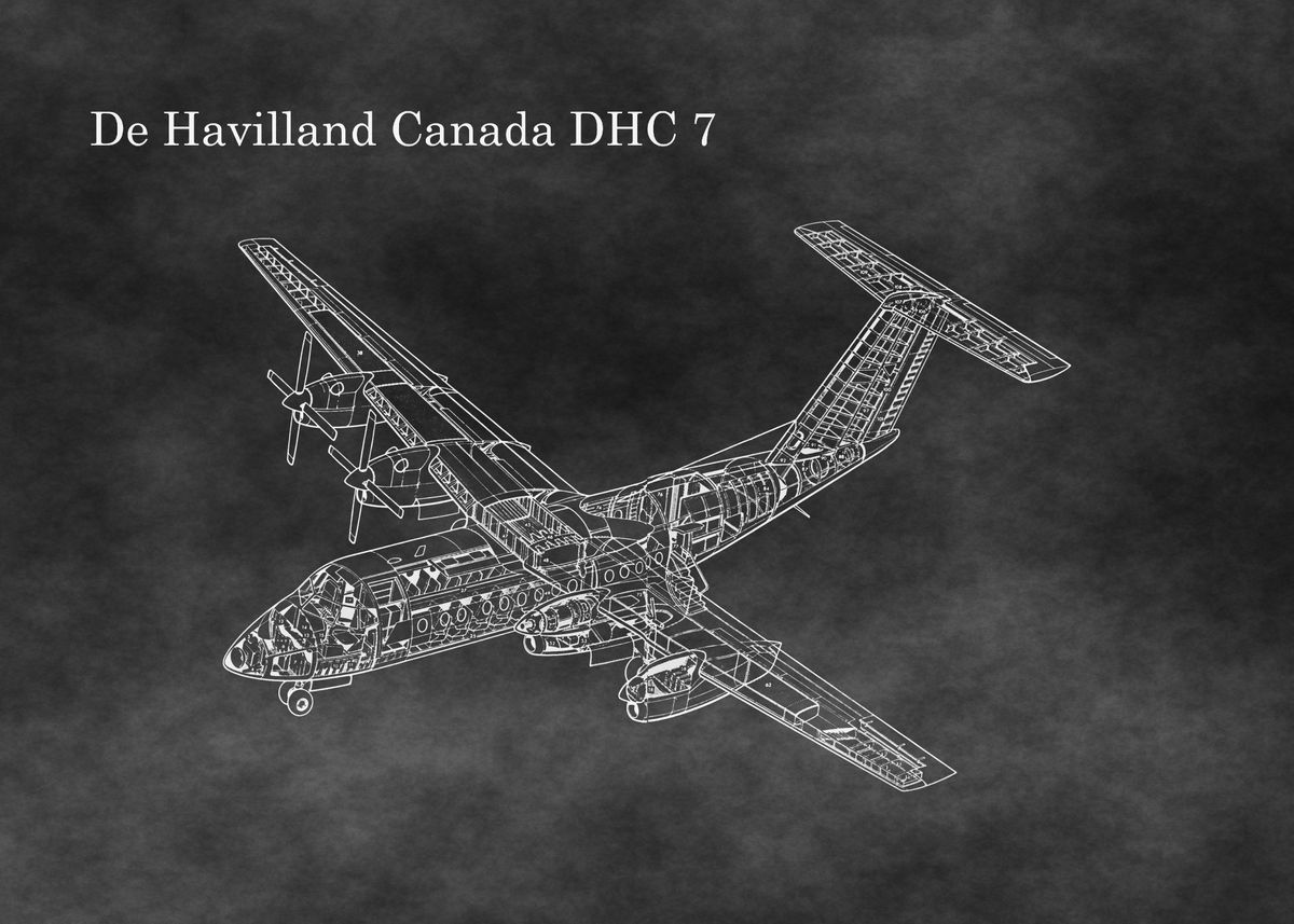 'De Havilland Canada DHC 7 ' Poster, picture, metal print, paint by Eng ...