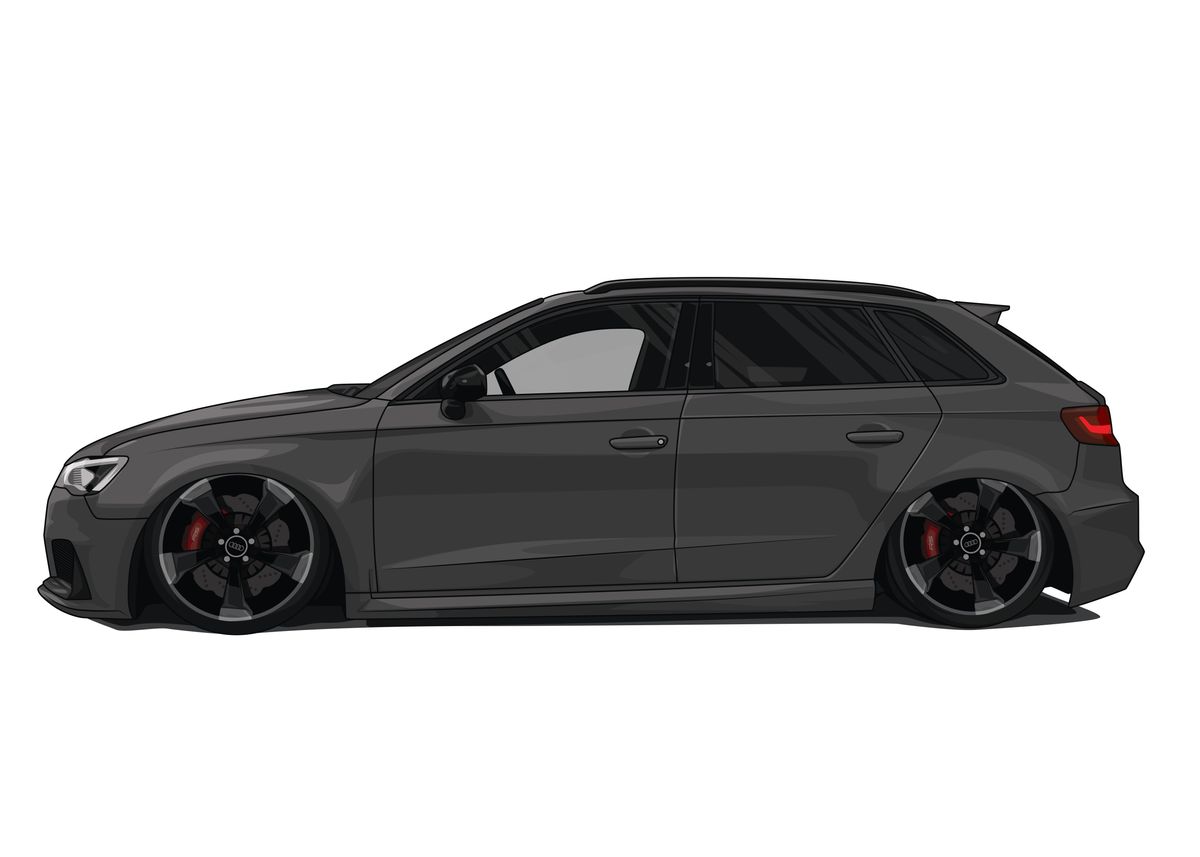 'Audi RS3 Sportback 8V 2016' Poster, picture, metal print, paint by ...