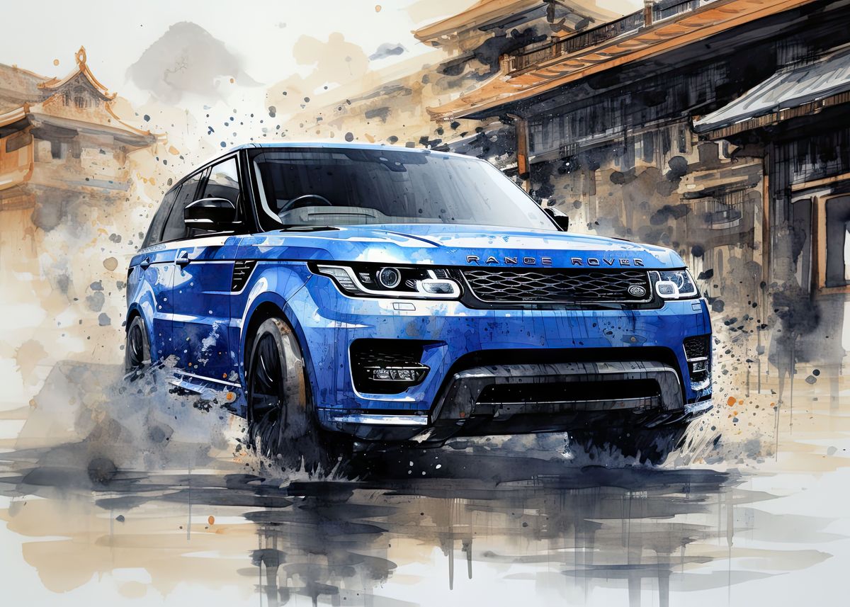 'Land Rover Range Rover' Poster, picture, metal print, paint by Jerhus ...