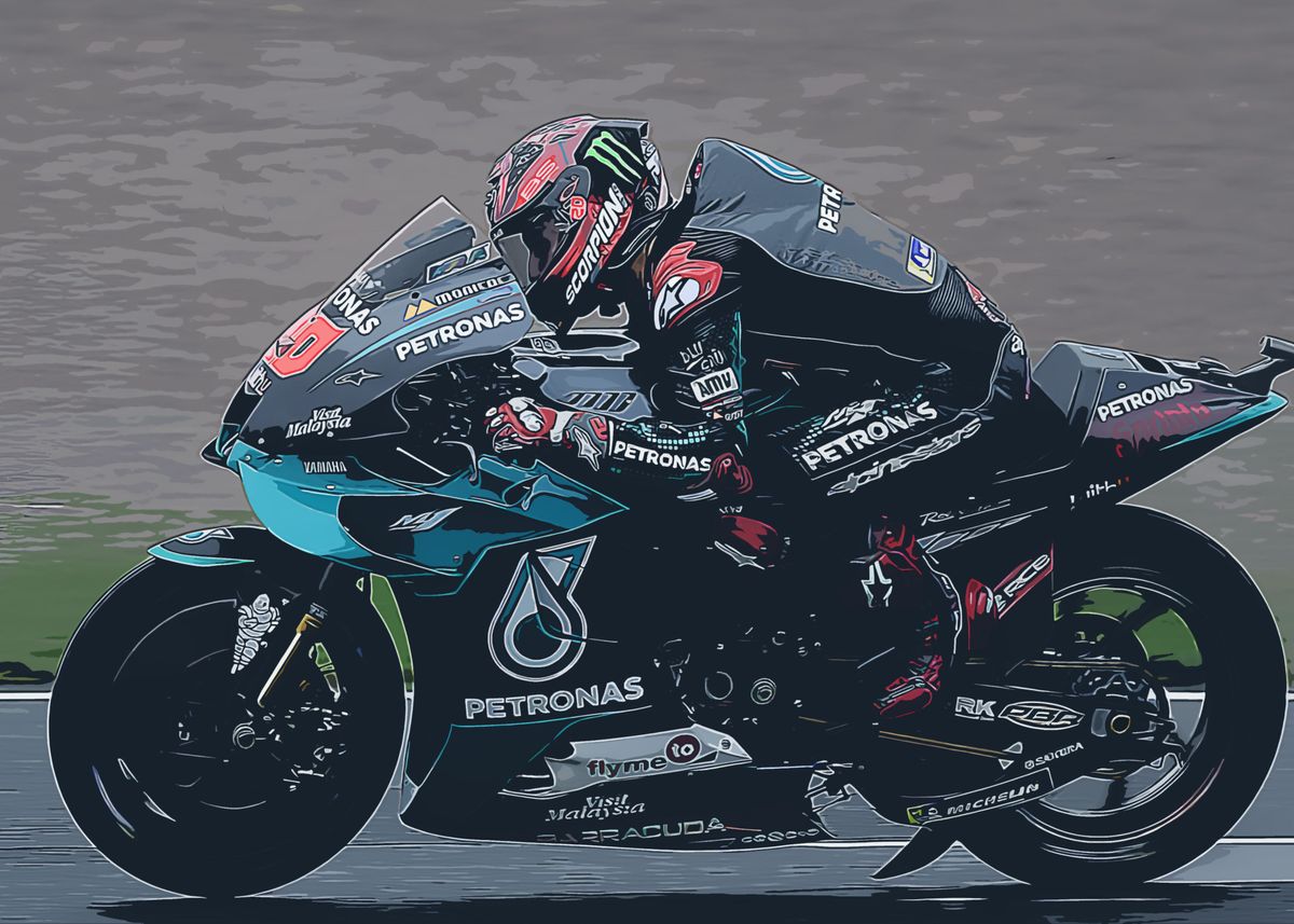 'Rider Fabio Quartararo' Poster, picture, metal print, paint by Benny ...