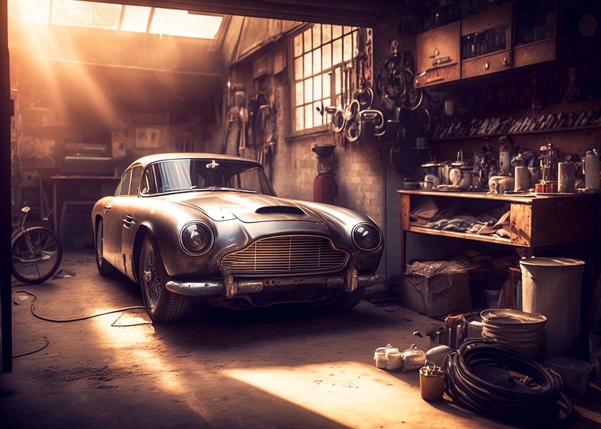 'Vintage Aston Martin' Poster, picture, metal print, paint by Tapu Vlad ...