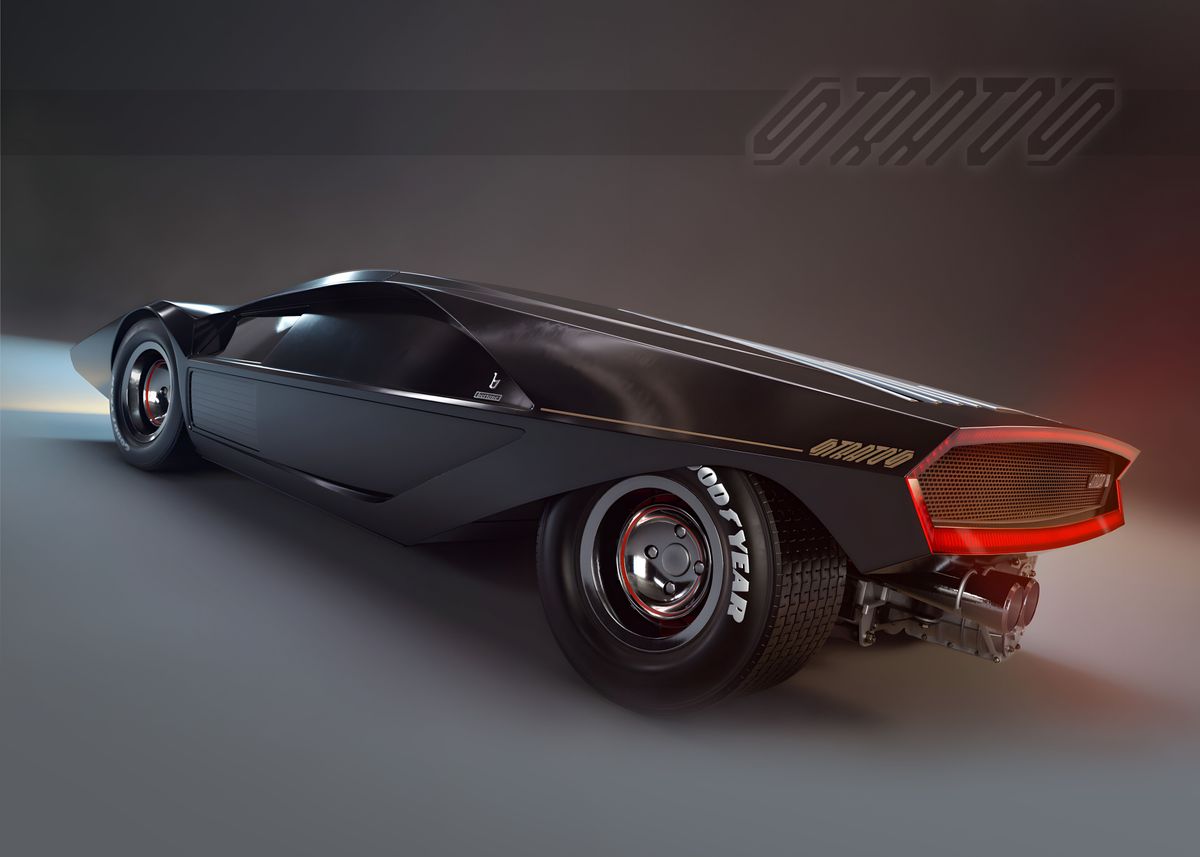 'LANCIA STRATOS ZERO MOD' Poster, picture, metal print, paint by Nex ...