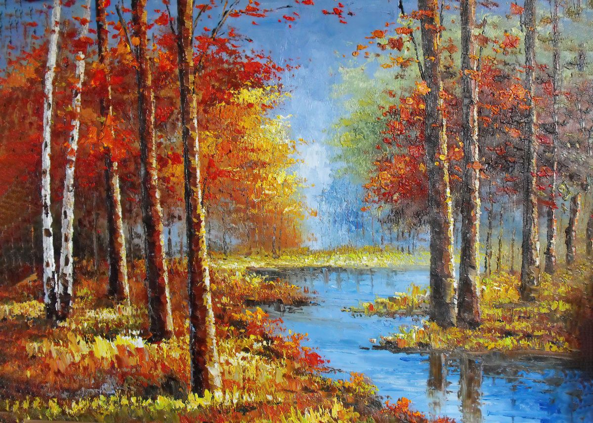 'fall painting Autumn ' Poster, picture, metal print, paint by gani ...