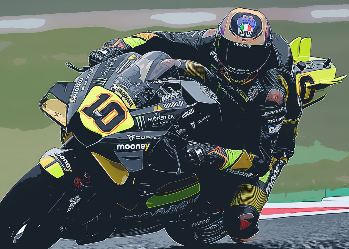 'Luca Marini rider' Poster by Benny Jacobs | Displate
