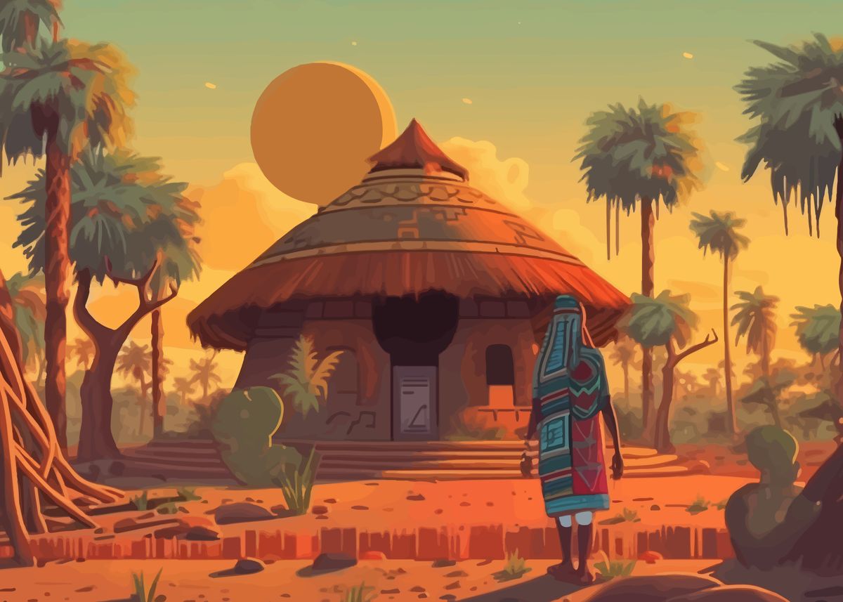 'home of the dorze tribe' Poster, picture, metal print, paint by Jan ...