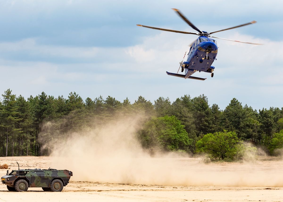 'Dutch Police Helicopter' Poster, picture, metal print, paint by Simon ...