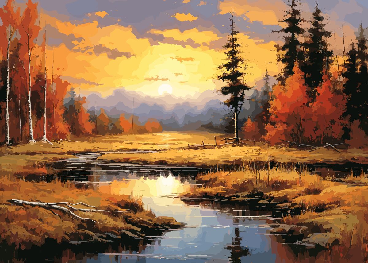 'Beautiful Nature Landscape' Poster, picture, metal print, paint by ...