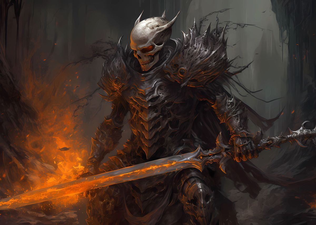 'Undead knight' Poster, picture, metal print, paint by Jiri Hodecek ...