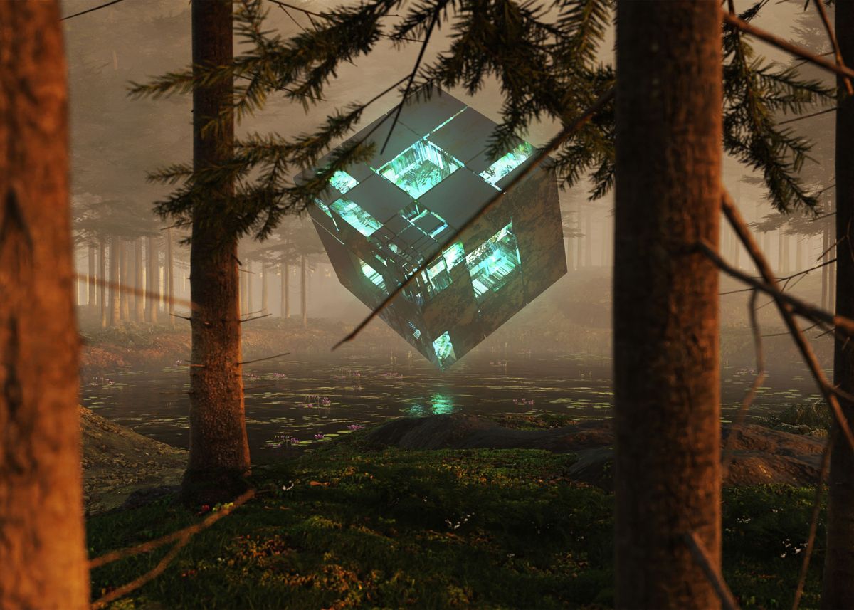 'The Cube' Poster, picture, metal print, paint by Eternal Art | Displate