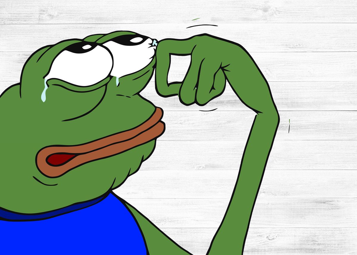 'pepe frog meme' Poster, picture, metal print, paint by Top Collection ...