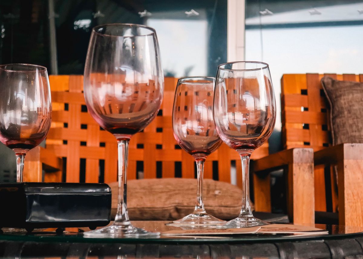 'empty wine glasses ' Poster, picture, metal print, paint by Ingrid ...