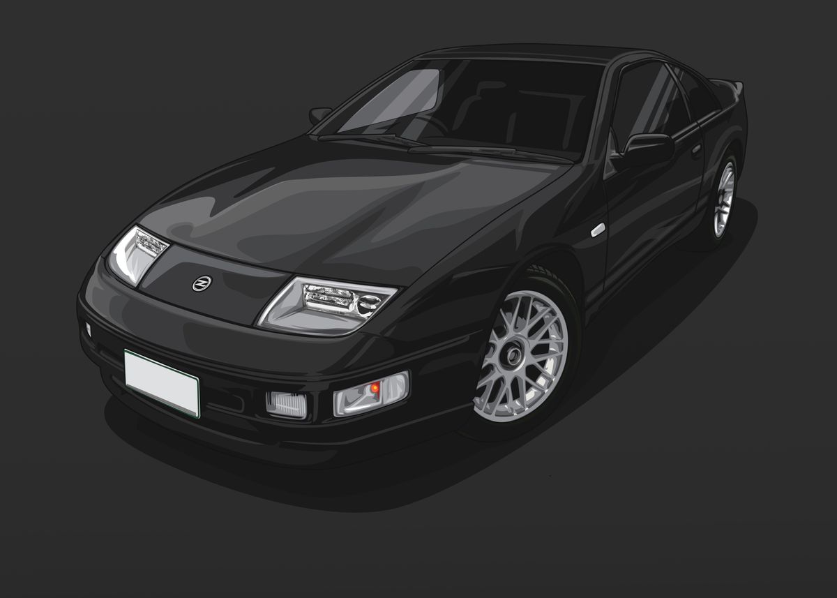 'Nissan 300ZX Z32 Coupe' Poster by POWERDRAWINGS | Displate