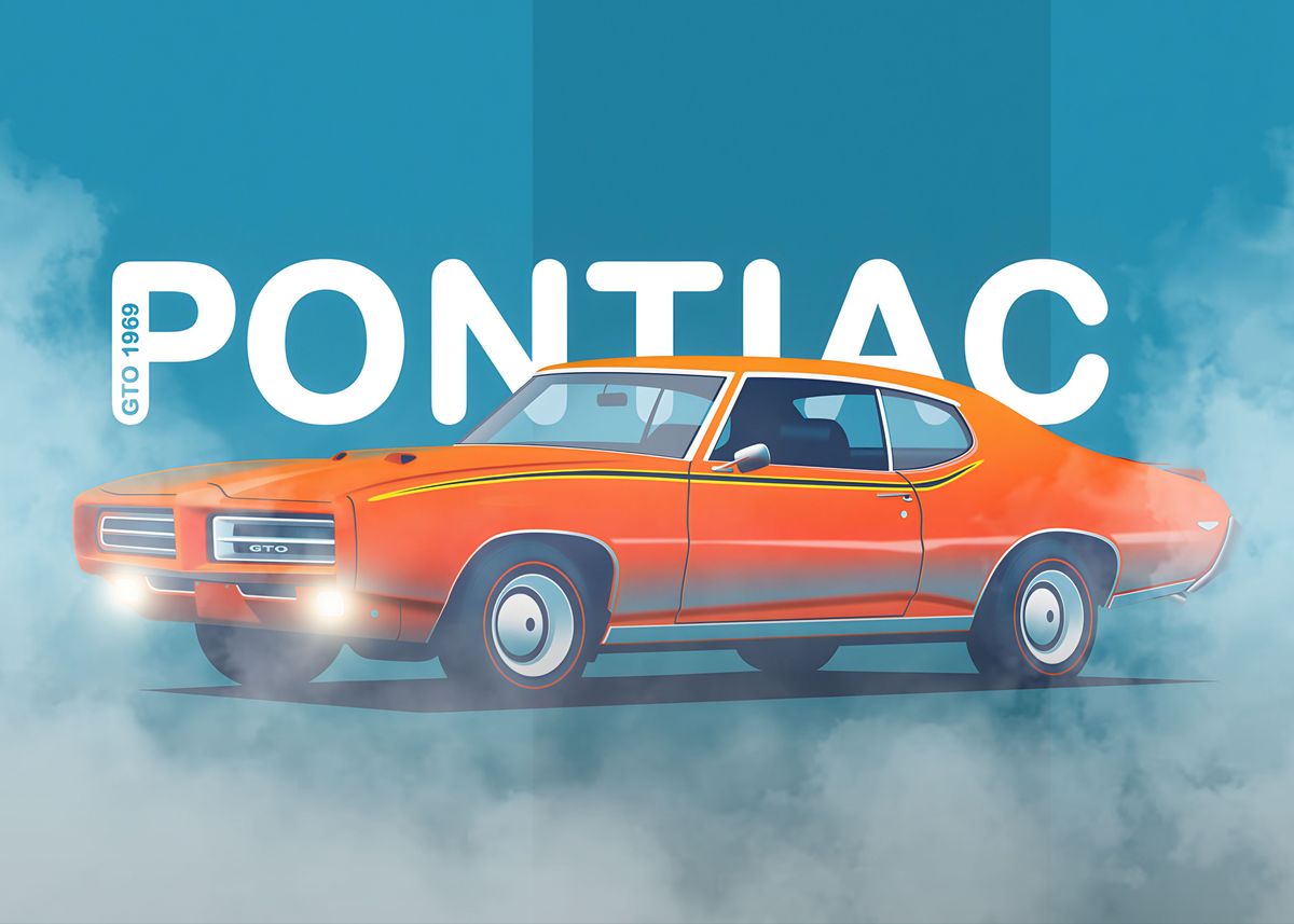 '1969 PONTIAC GTO' Poster by Nex Project | Displate
