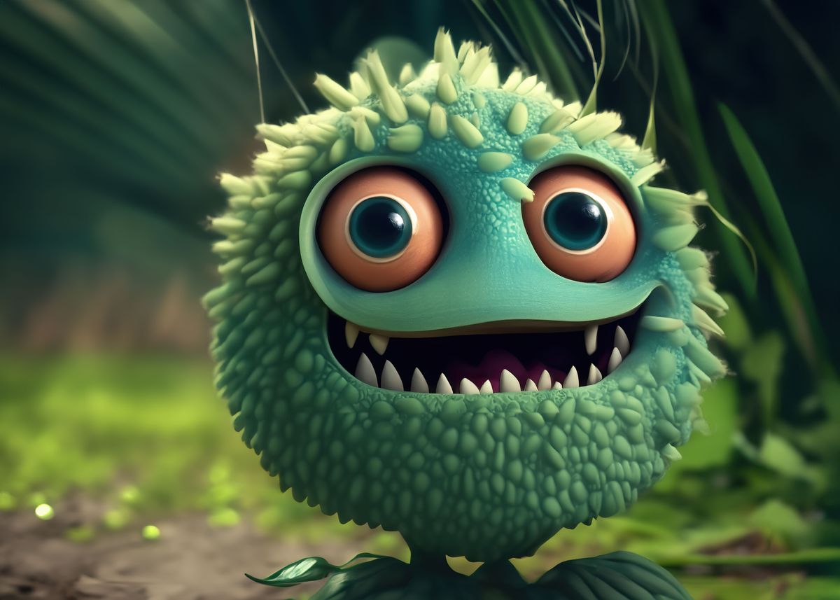 'Vegetable Monster' Poster, picture, metal print, paint by Christiane ...