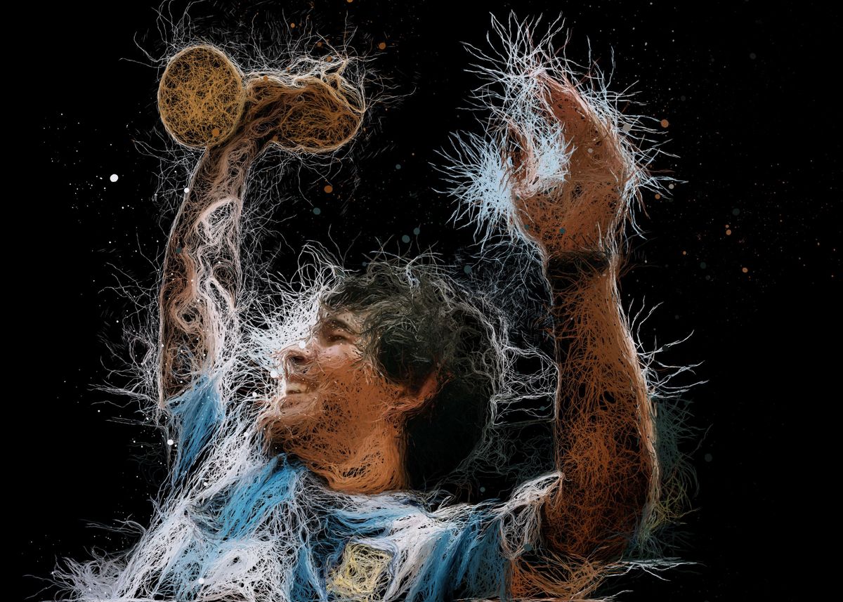 'god of football' Poster, picture, metal print, paint by asri majid ...