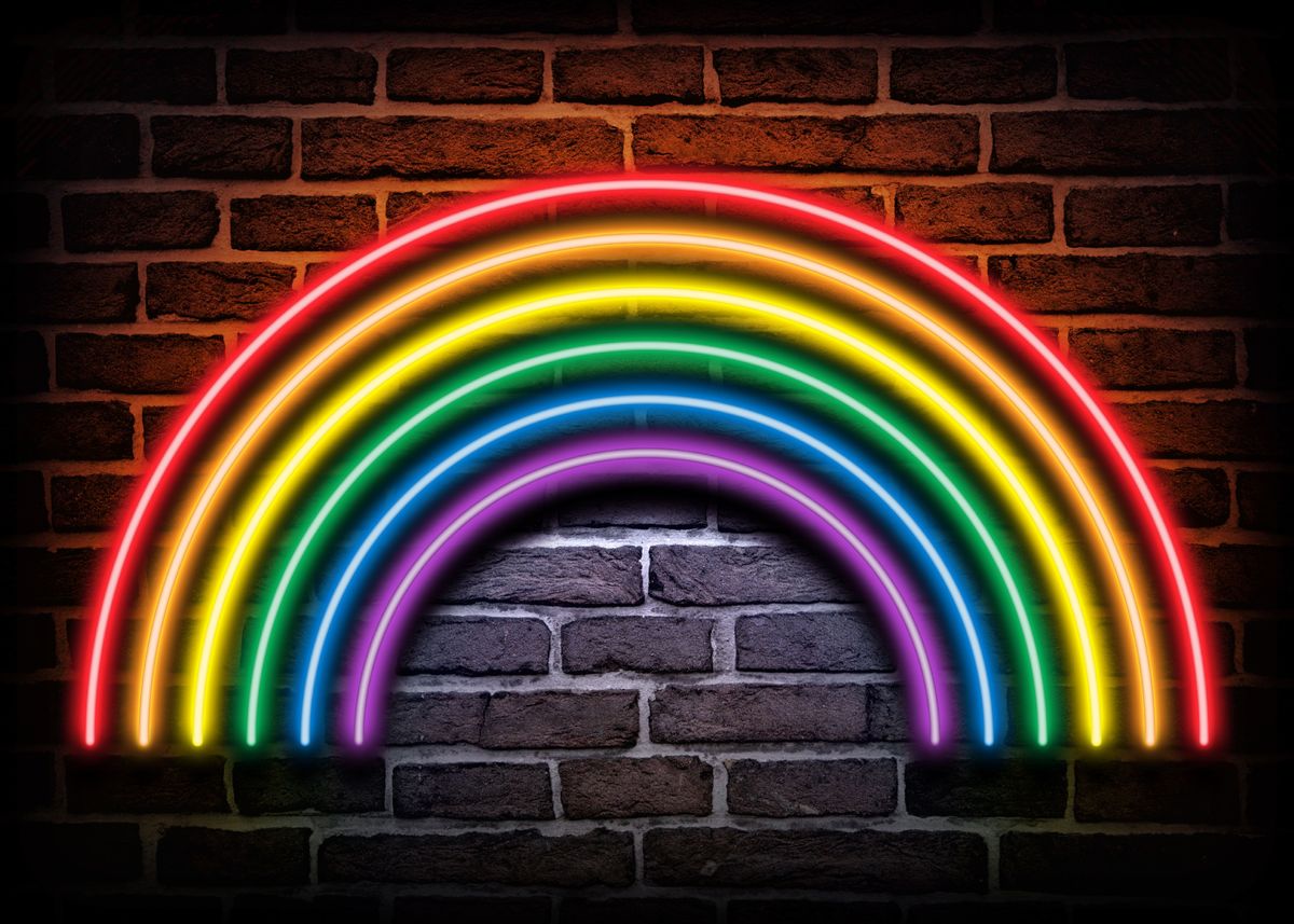 'Rainbow' Poster, picture, metal print, paint by CRAFTSSSTUDIO | Displate