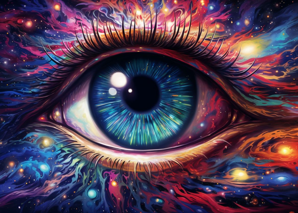 'Gaze Into Infinity' Poster, picture, metal print, paint by Polymath ...