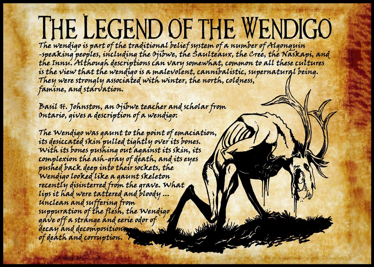 'Wendigo HORROR mythology' Poster, picture, metal print, paint by gani ...
