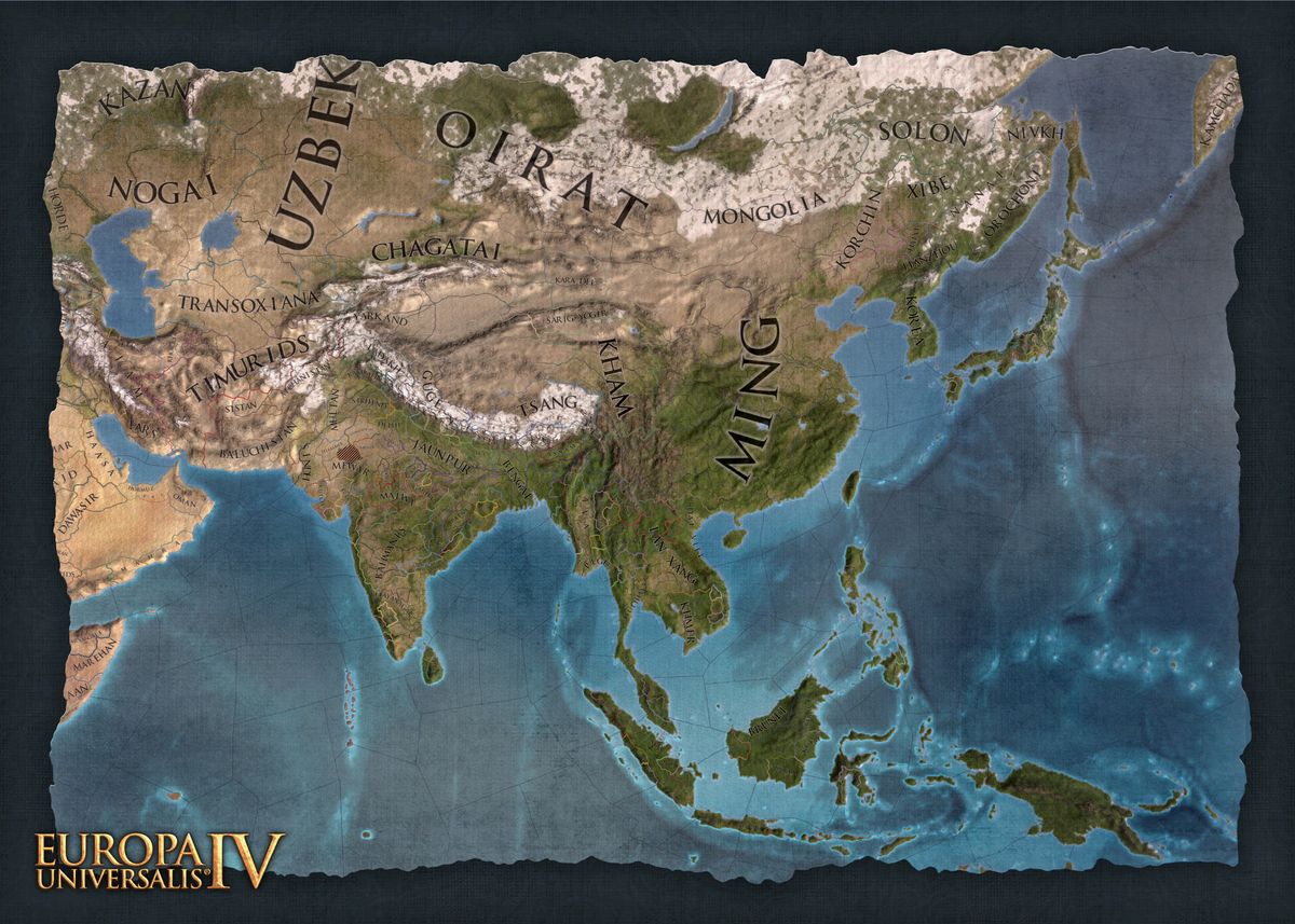 'Asia Blue Terrain' Poster, picture, metal print, paint by Europa ...