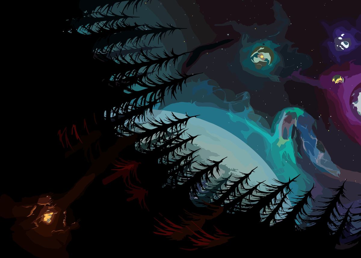 'Outer wilds' Poster, picture, metal print, paint by James Bono | Displate