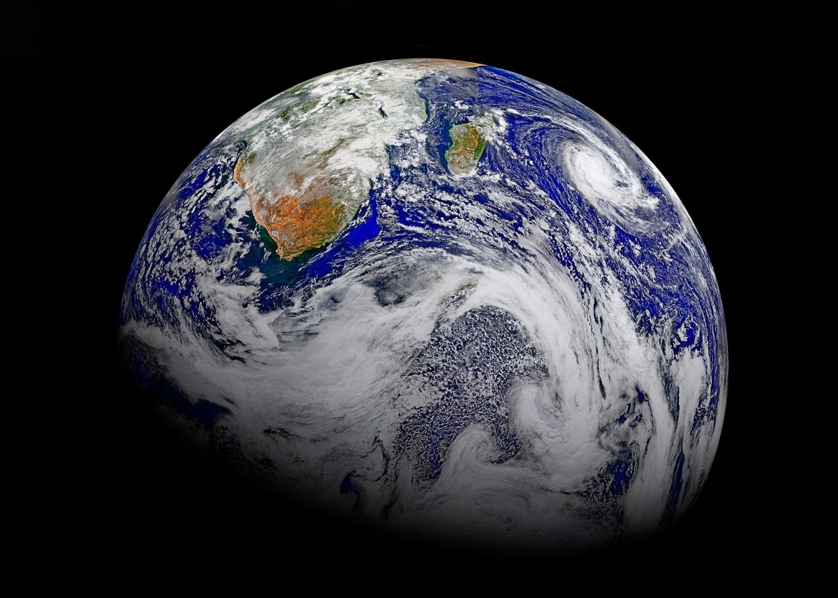 'earth planet' Poster, picture, metal print, paint by tony4urban | Displate