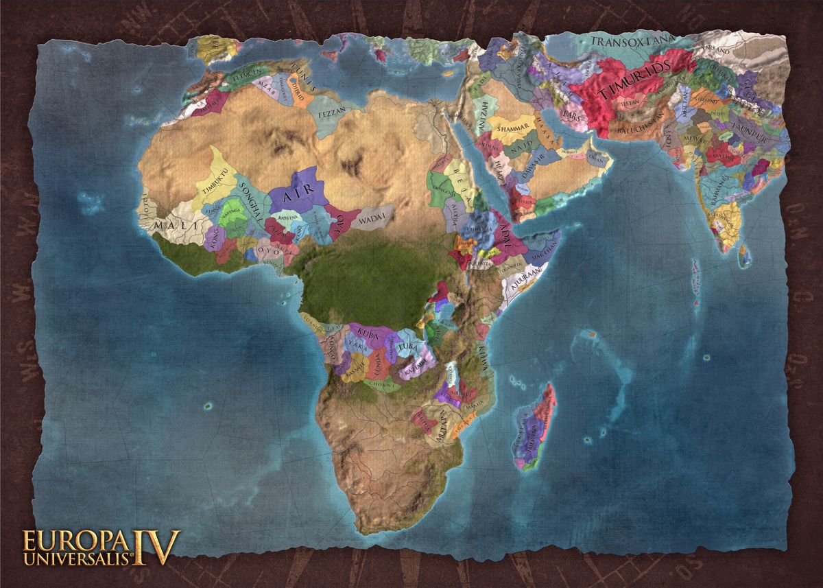 'Africa Brown Map' Poster, picture, metal print, paint by Europa ...
