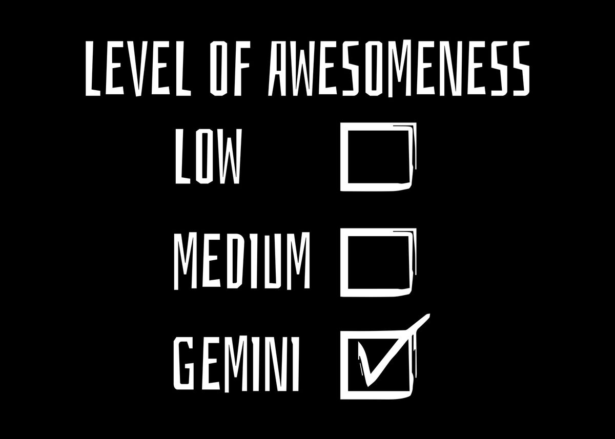 'Gemini Astrology Joke Moon' Poster, picture, metal print, paint by ...