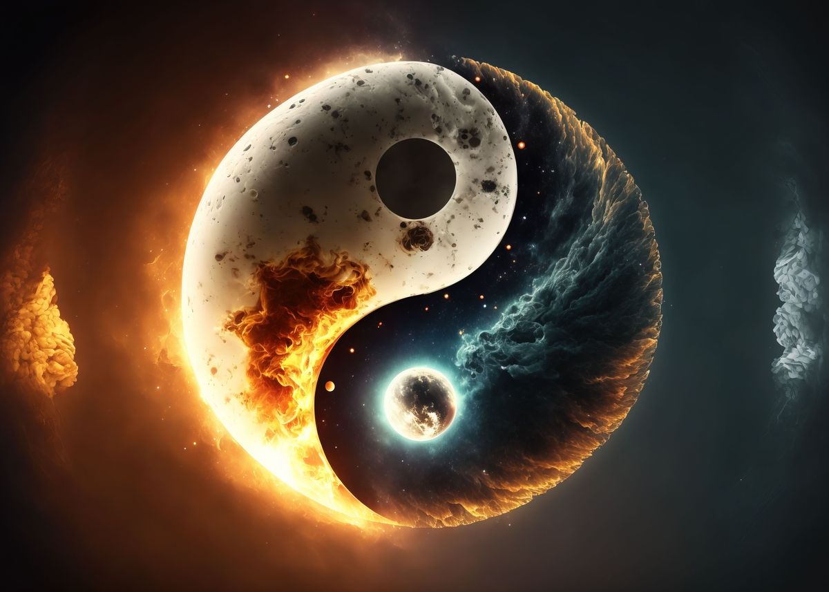 'Yin Yang' Poster, picture, metal print, paint by The Art of Leon ...