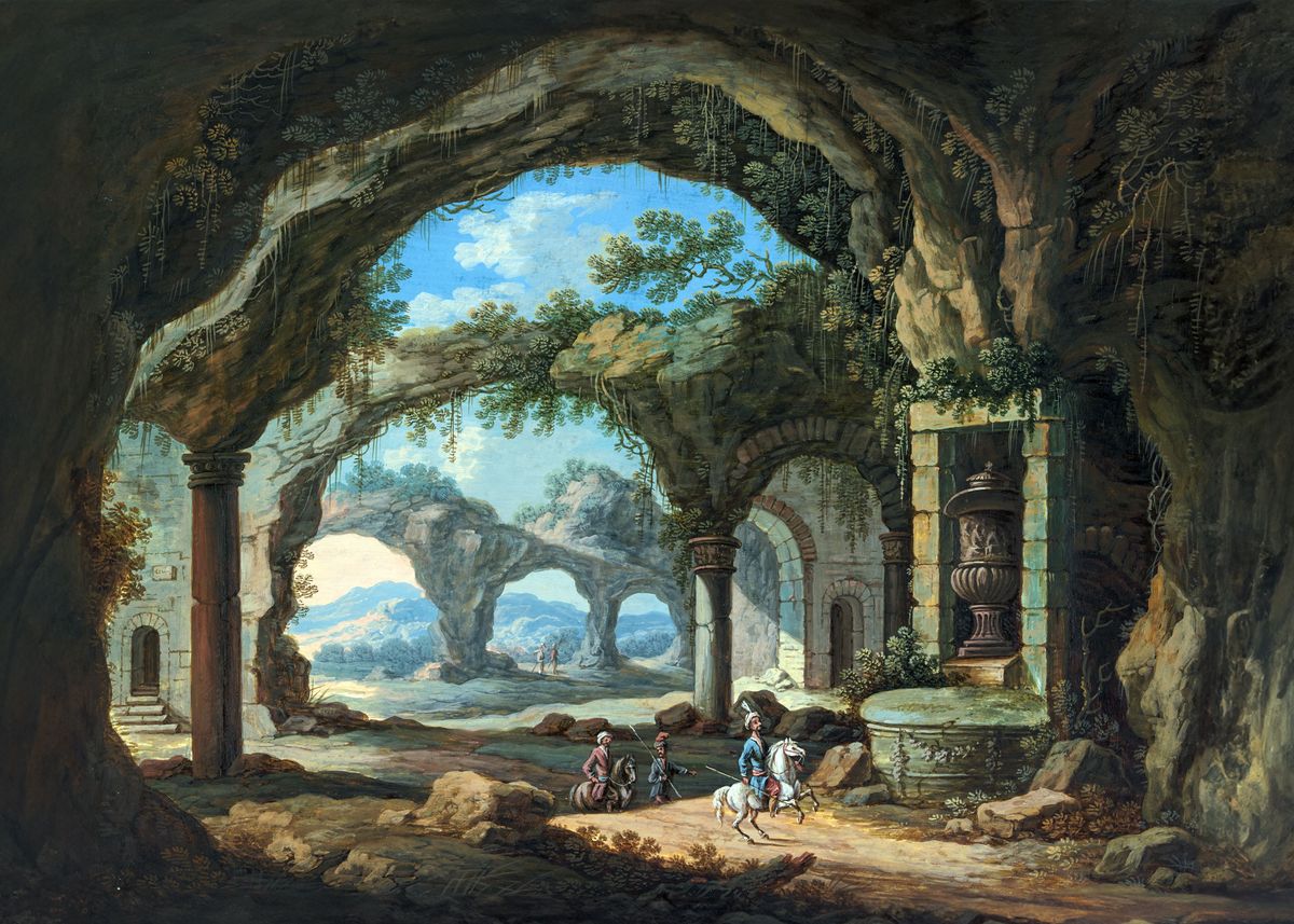 'Interior of a grotto' Poster, picture, metal print, paint by anamaria ...