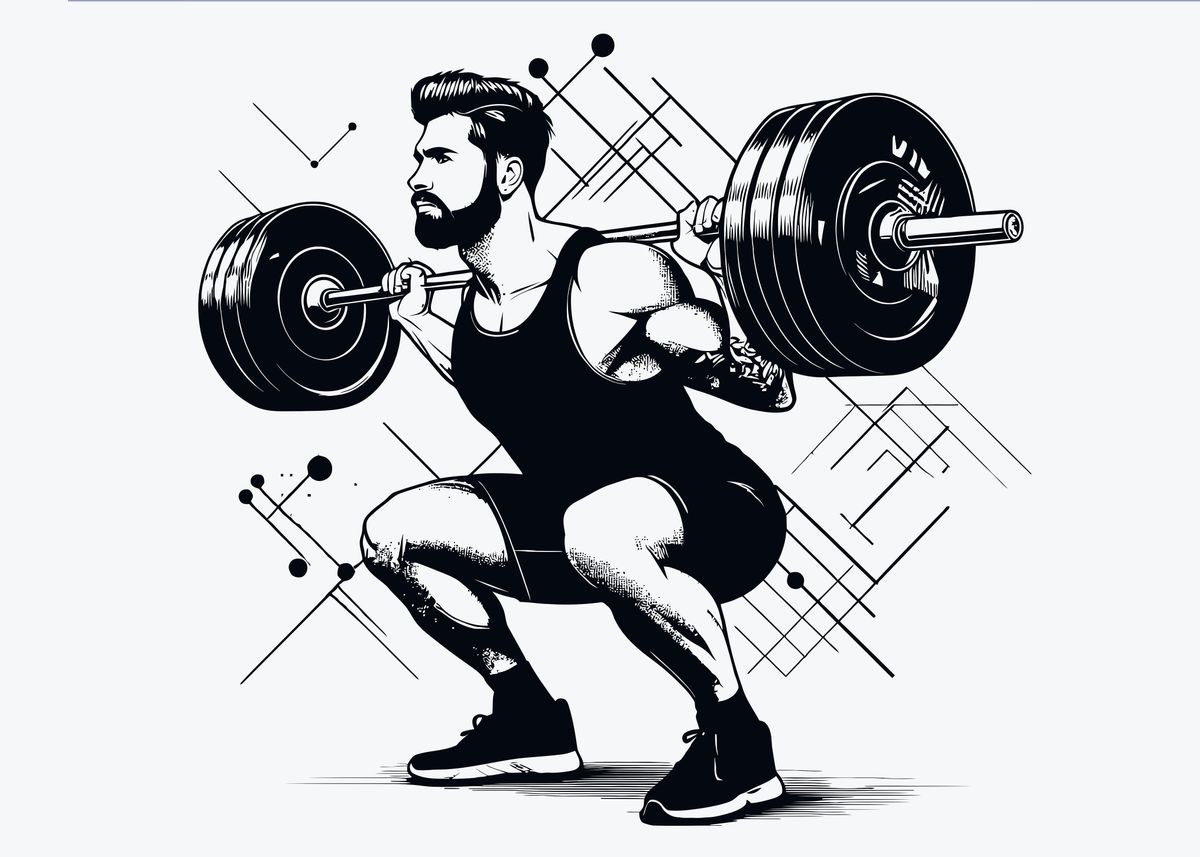 'Bodybuilder Poster' Poster, picture, metal print, paint by DREAM ART ...