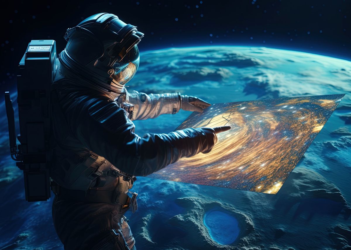 'Astronaut Space Travel' Poster, picture, metal print, paint by ...