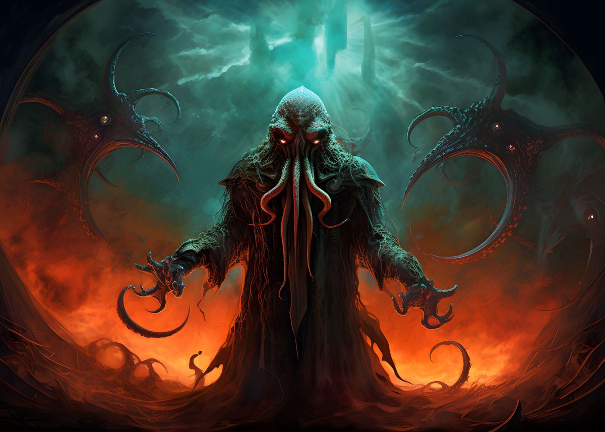 'Cthulhu Space Inspired' Poster, picture, metal print, paint by Amazing ...
