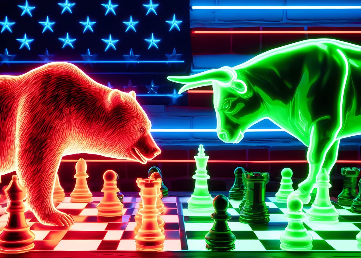 'Bearish And Bullish Forex' Poster, picture, metal print, paint by ...