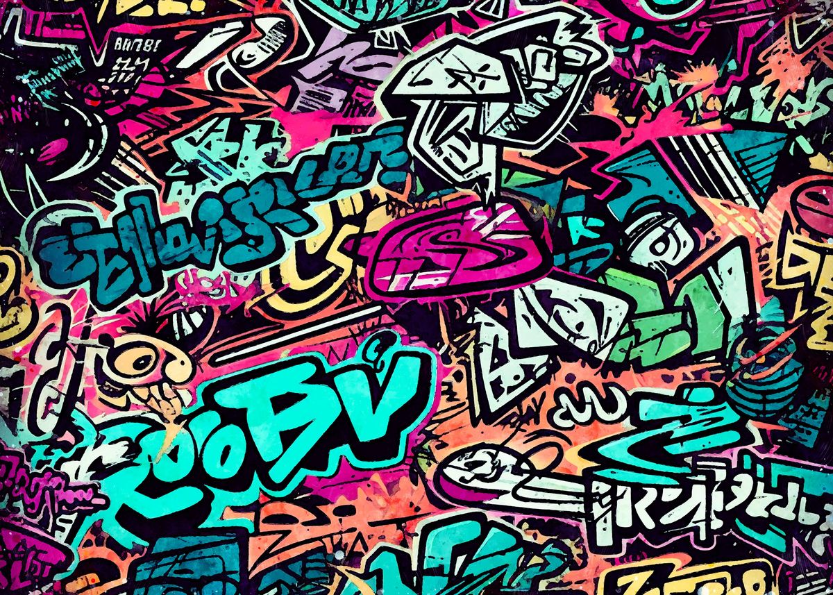 'Graffiti Poster' Poster, picture, metal print, paint by Grafitti ...