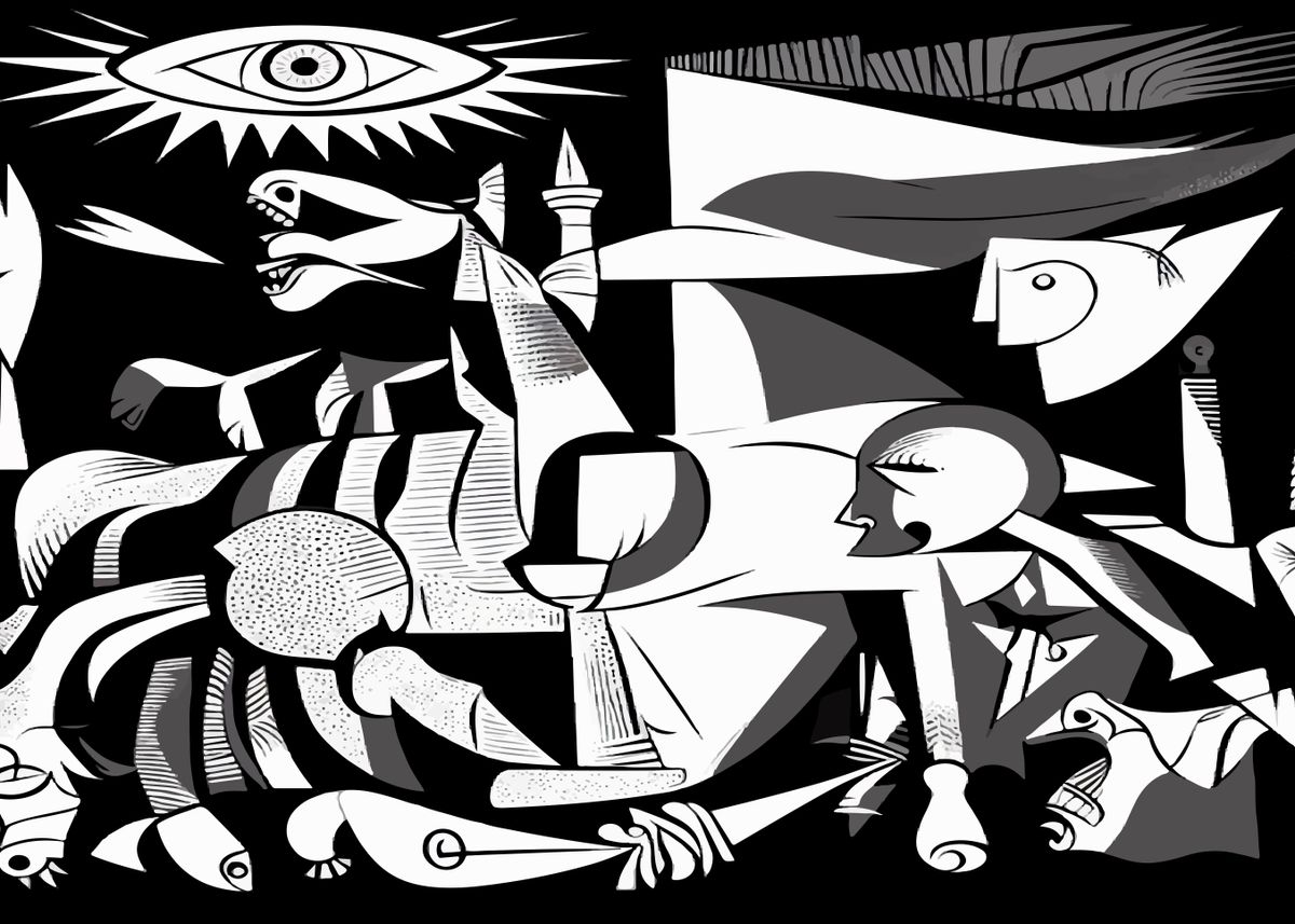 'GUERNICA PICASSO STYLE' Poster, picture, metal print, paint by Osvaldo ...