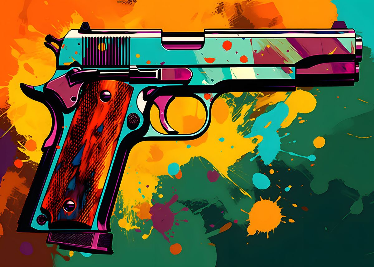 'Colt 1911 Gun Rights' Poster, picture, metal print, paint by Amazing ...