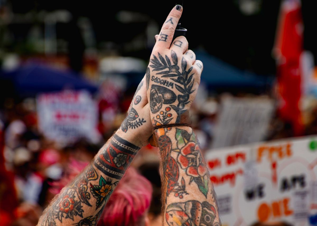 'colourful tattoos' Poster, picture, metal print, paint by Ingrid Nagy ...