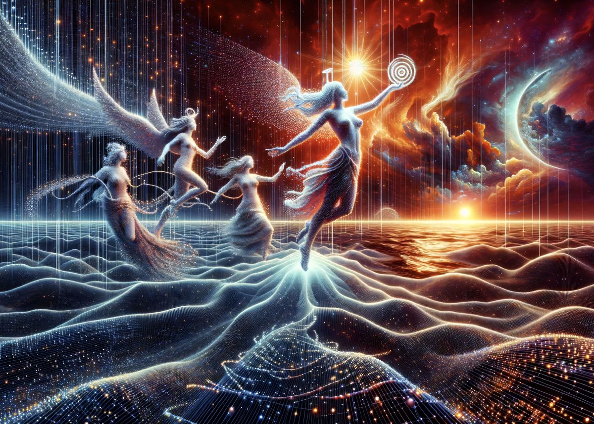 'Golden Angels' Poster, picture, metal print, paint by Astro Blaster ...