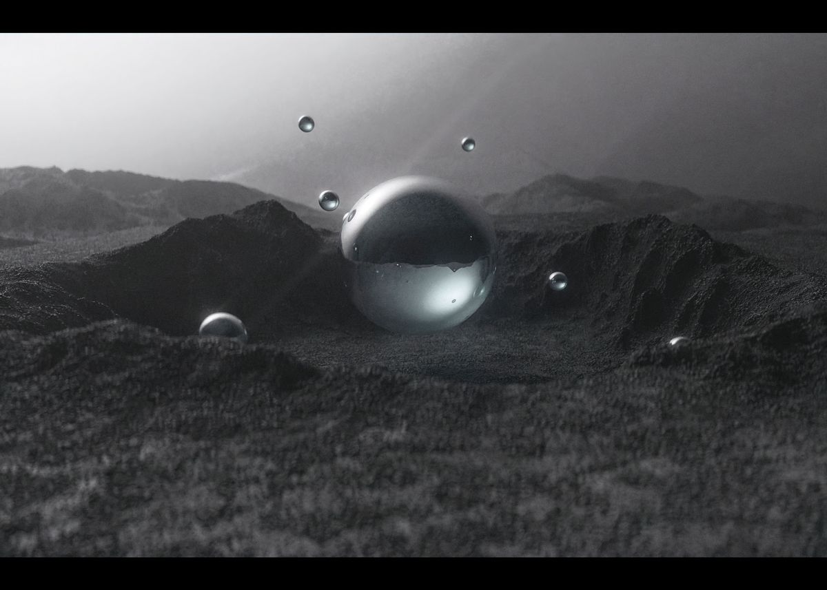 'Crater' Poster, picture, metal print, paint by Mads Samuel Bjerre ...