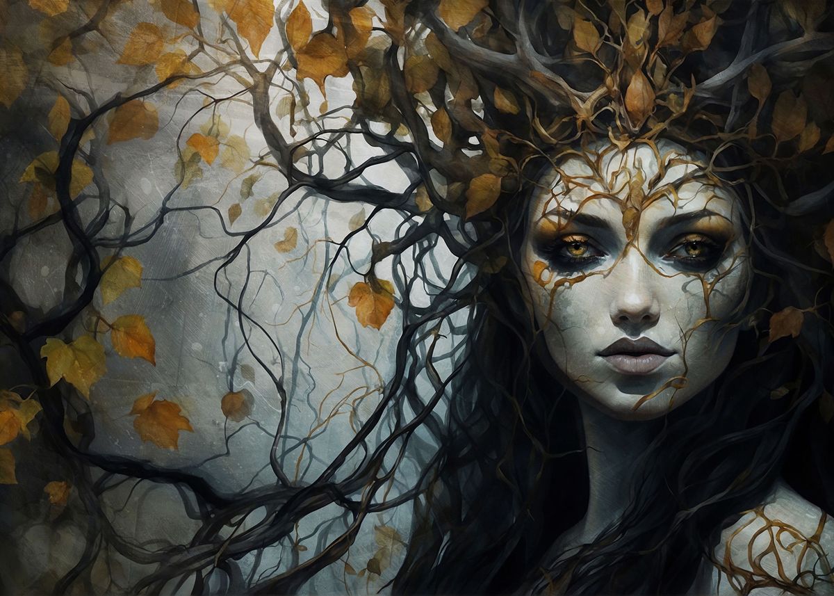 'Samhain Forest Spirit' Poster, picture, metal print, paint by Shroom ...