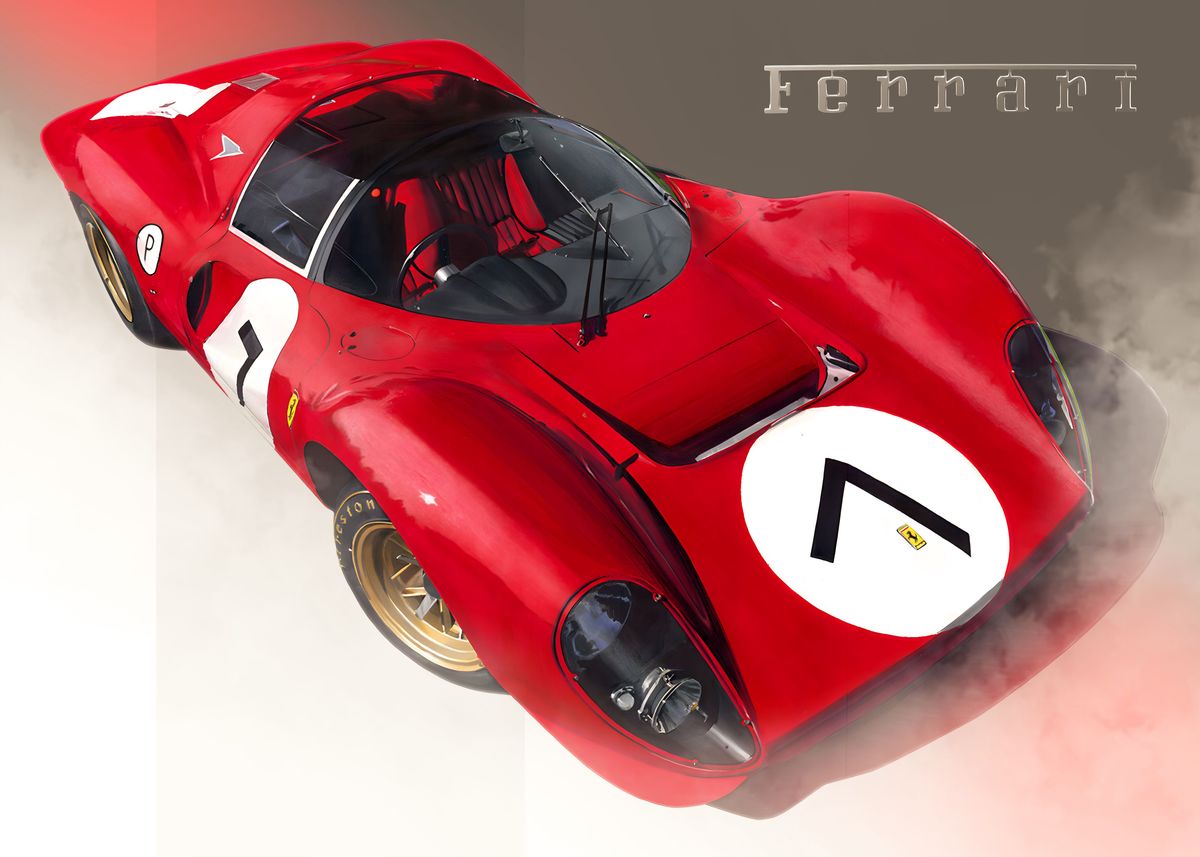 'Classic Ferrari 330 P4' Poster, picture, metal print, paint by Flux ...