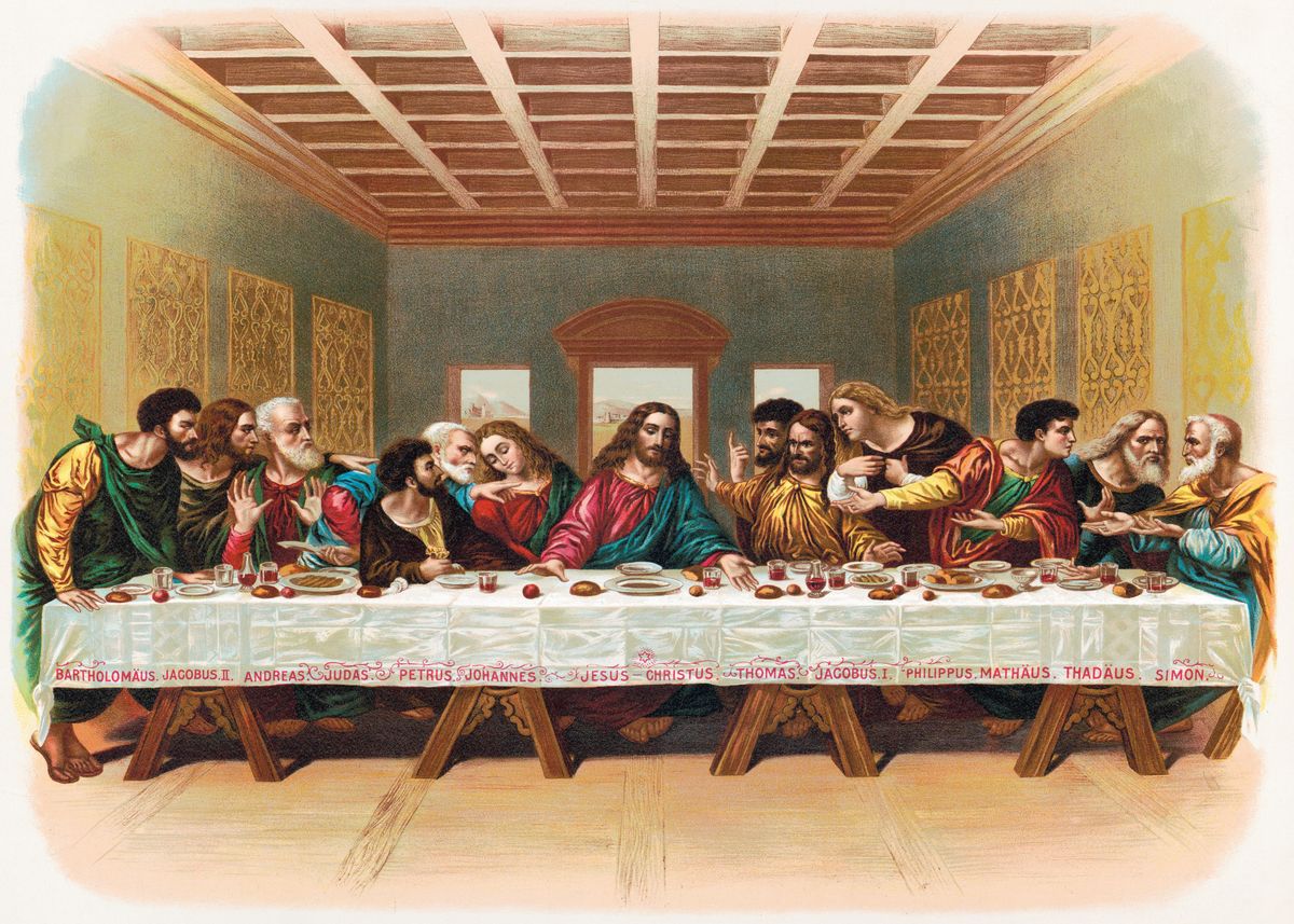 'The last supper' Poster, picture, metal print, paint by Portokalis ...
