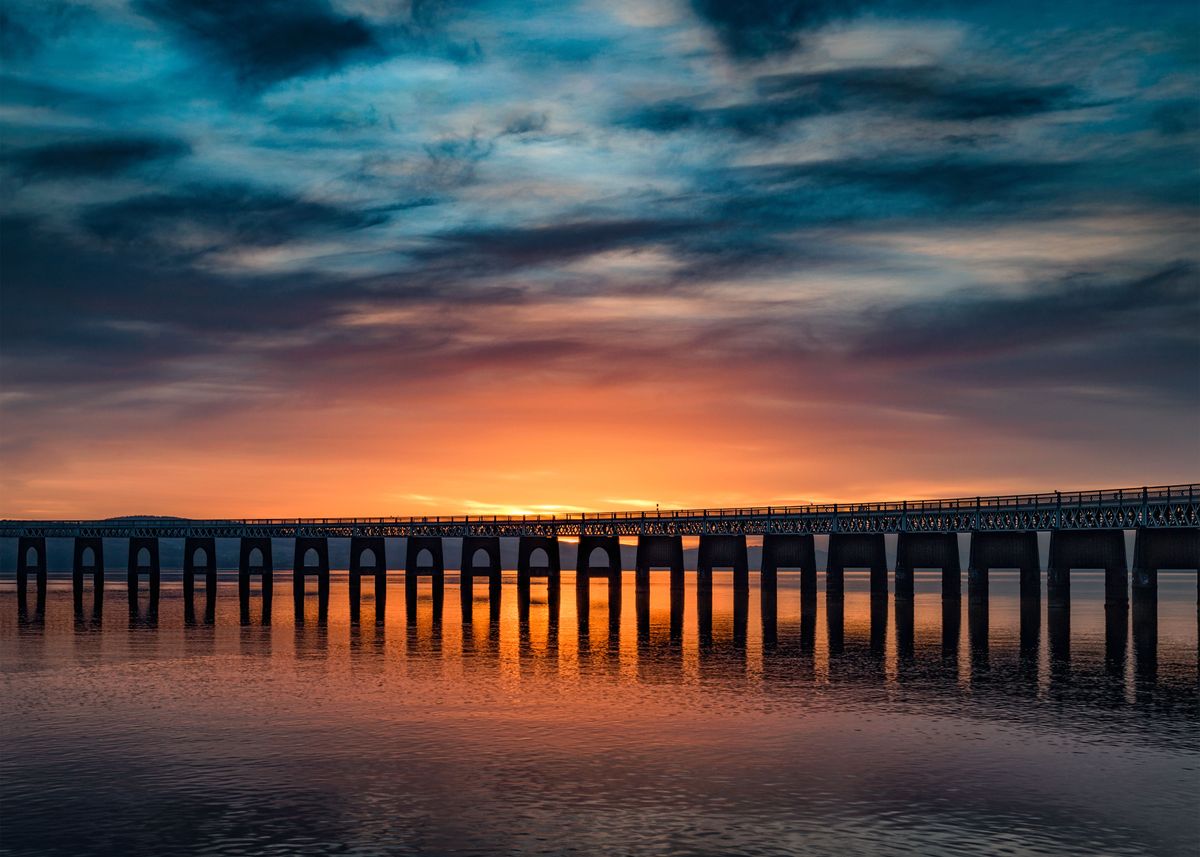 'Tay Rail Bridge Dundee' Poster, picture, metal print, paint by Craig ...
